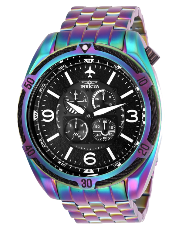 Invicta Mens Aviator Rainbow Case Quartz Watch | Alexander Clocks and ...