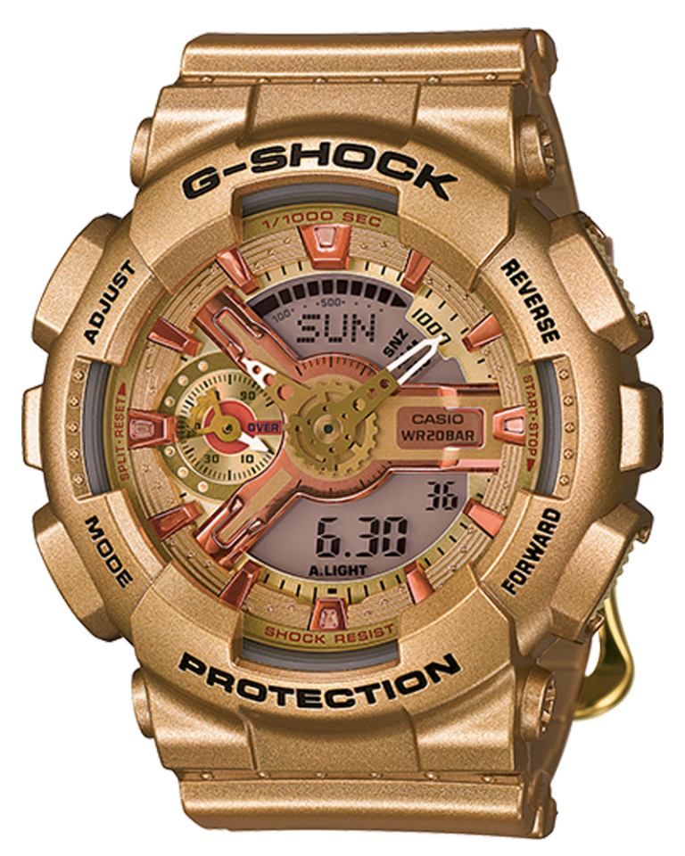 Casio Womens G Shock Gold Collection Gold Dial Watch GMAS110GD4A2
