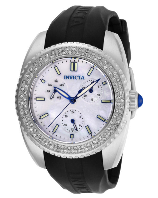 INVICTA ANGEL WOMENS QUARTZ 38MM STAINLESS STEEL CASE WHITE DIAL ...
