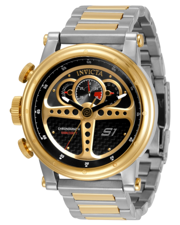 INVICTA S1 RALLY MENS QUARTZ 48MM STAINLESS STEEL CASE BLACK DIAL ...